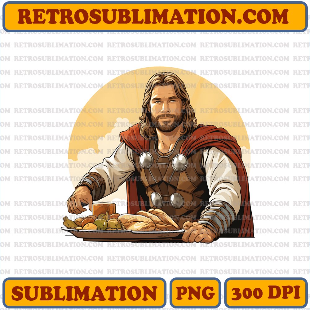 Amazing Thanksgiving Thor Digital Download Sublimation PNG - Casual At