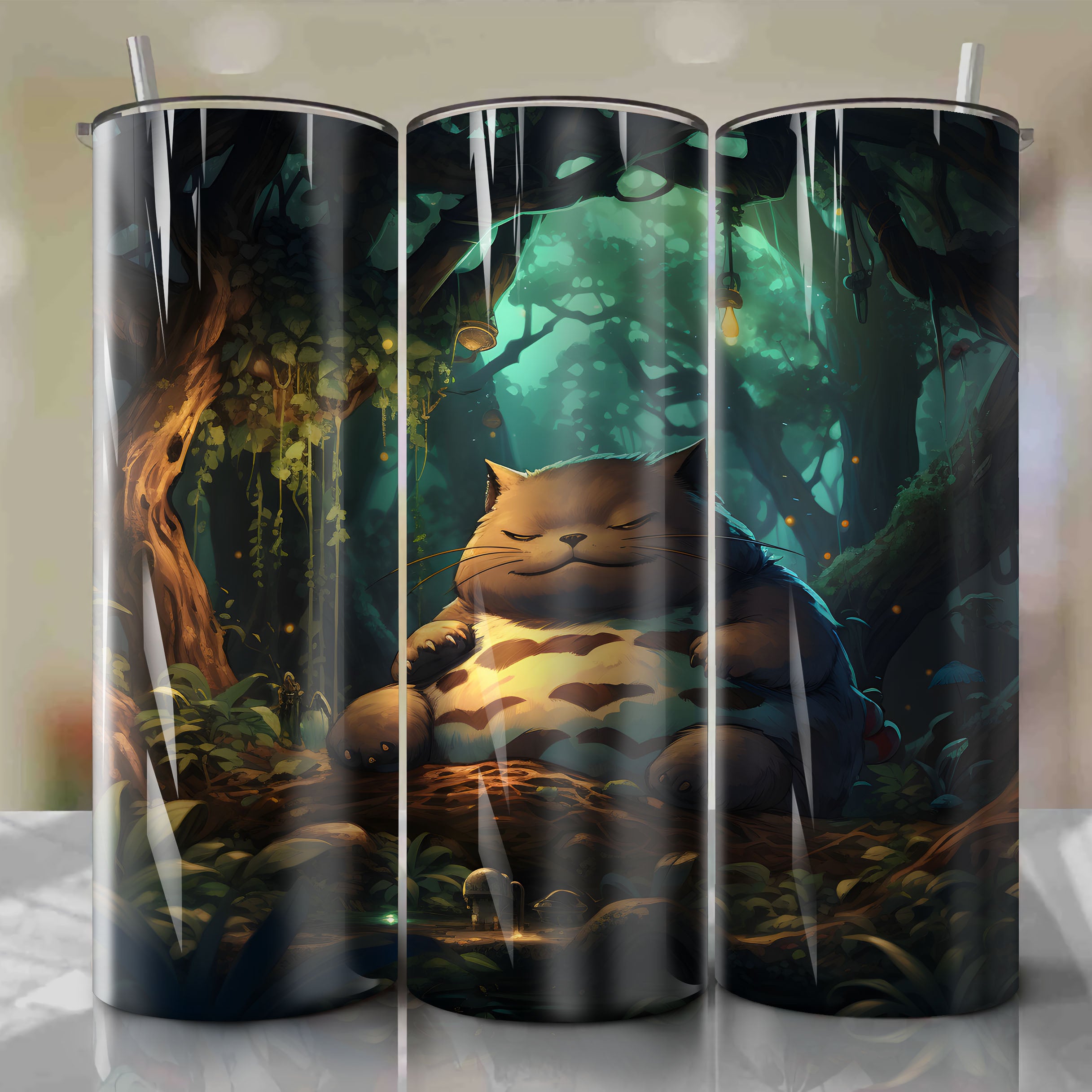 20 Oz Tumbler Wrap - Snorlax, the Hefty Pokemon, in Vibrant Artwork