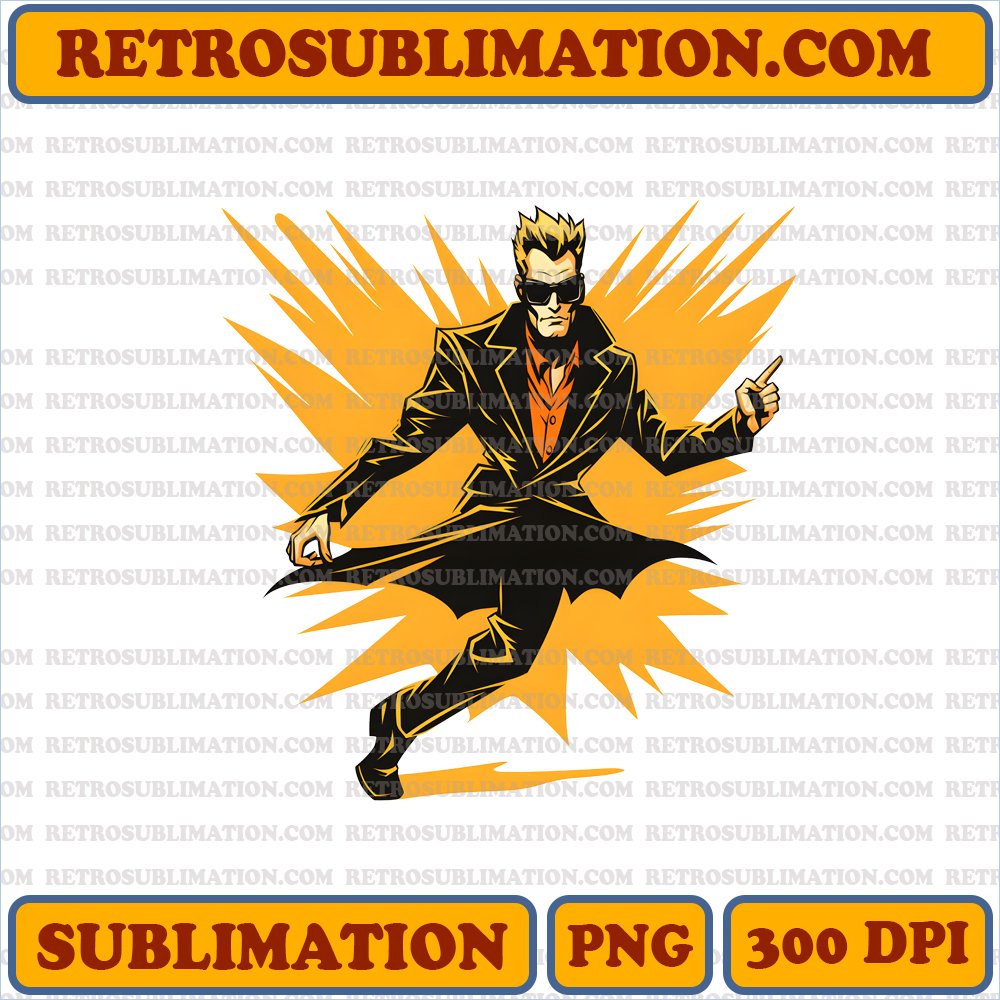 Spooky Johnny Bravo Halloween Sublimation PNG Digital Download