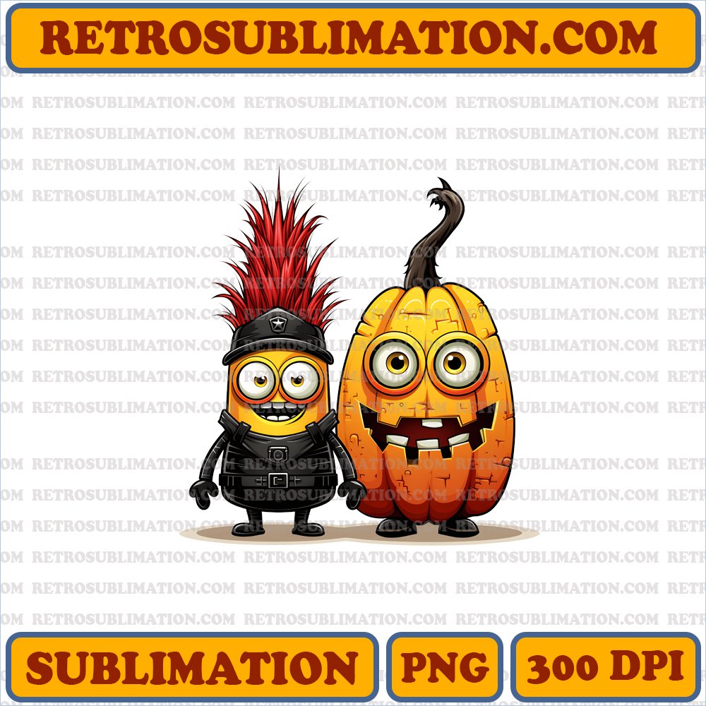Spooky Minions - DIY Halloween Rocket - Unique Sublimation PNG Digital