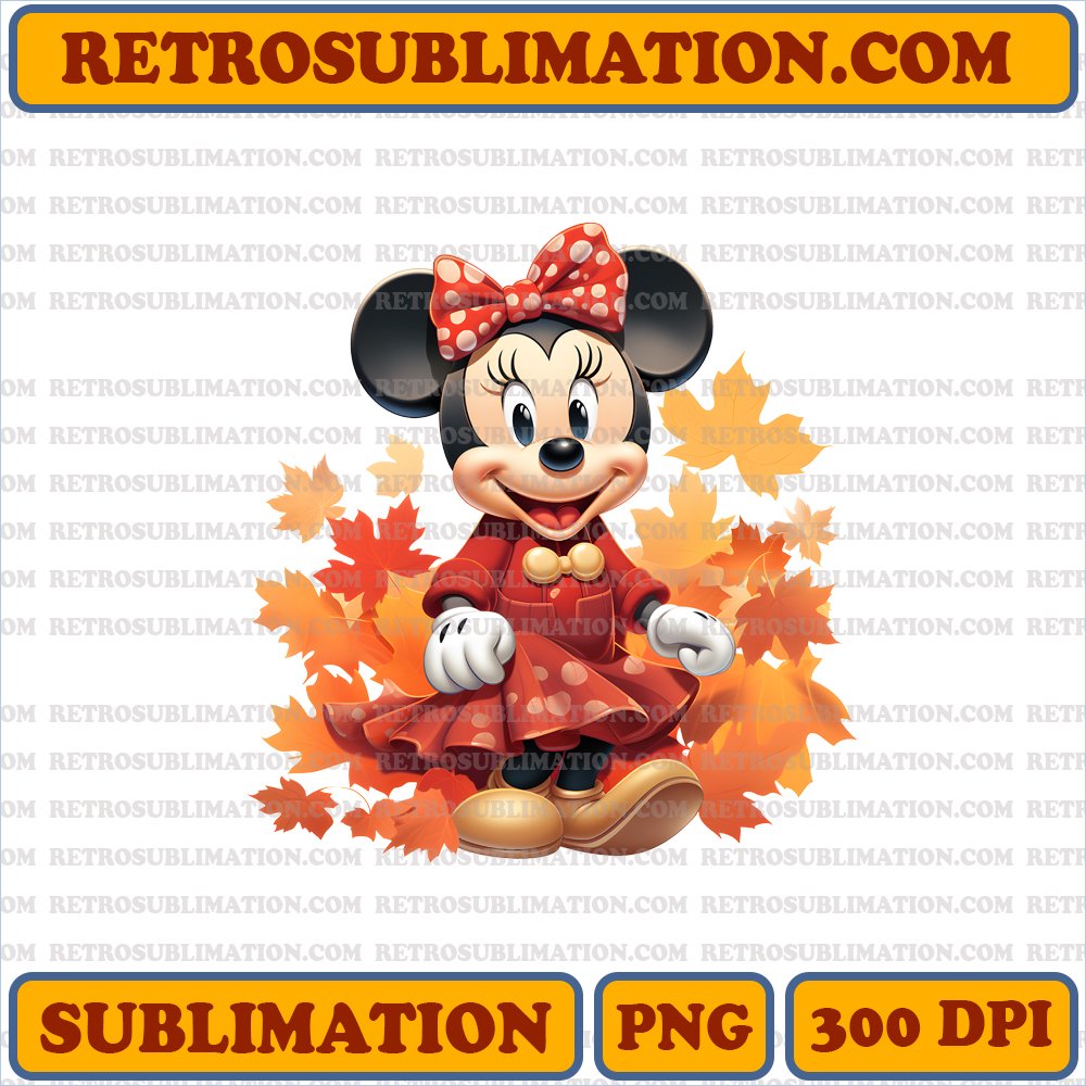 Minnie Mouse Thanksgiving Digital Download - Fall-themed Minnie Mouse
