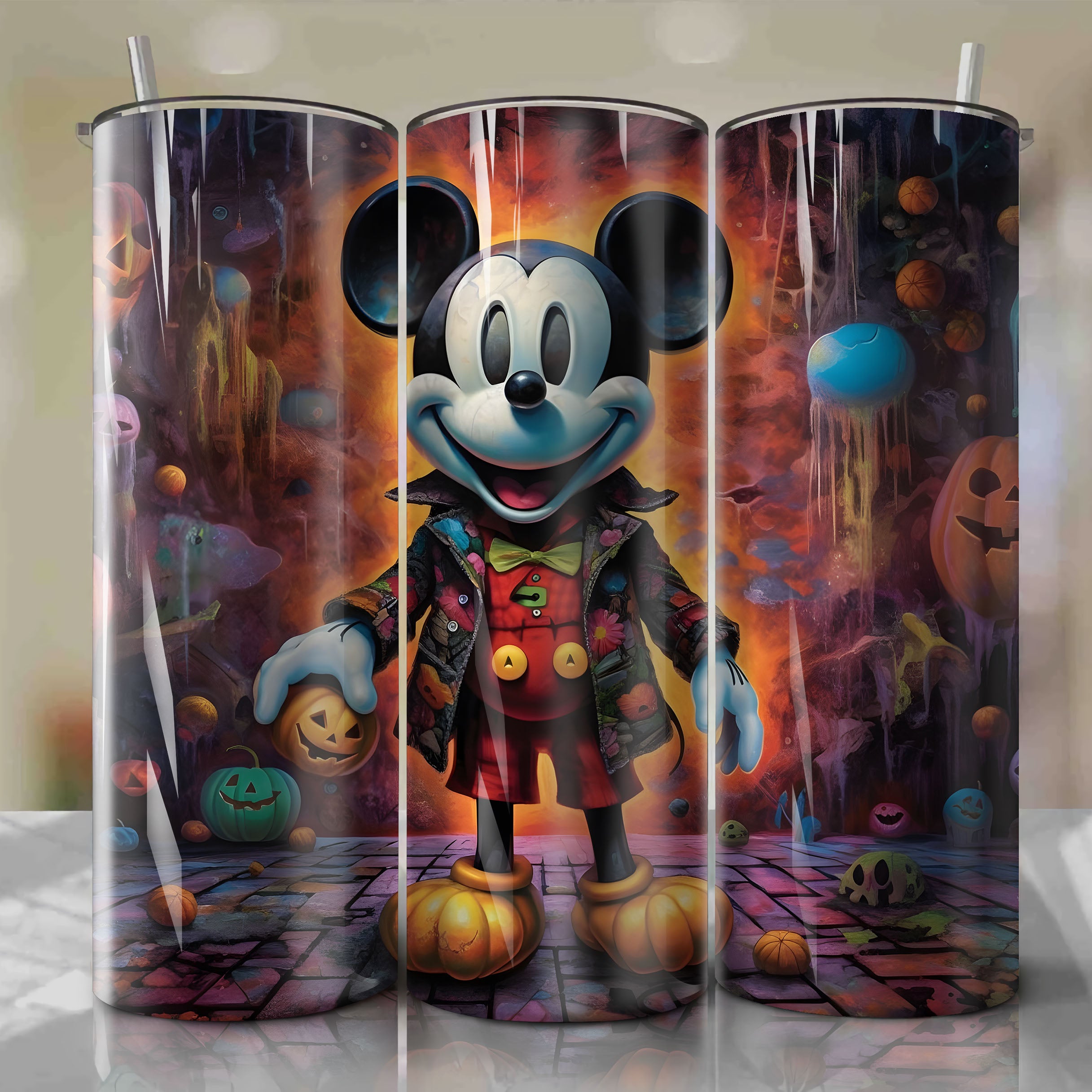 Halloween Mickey Skinny Tumbler Wrap - 20oz Digital Download - Sublima