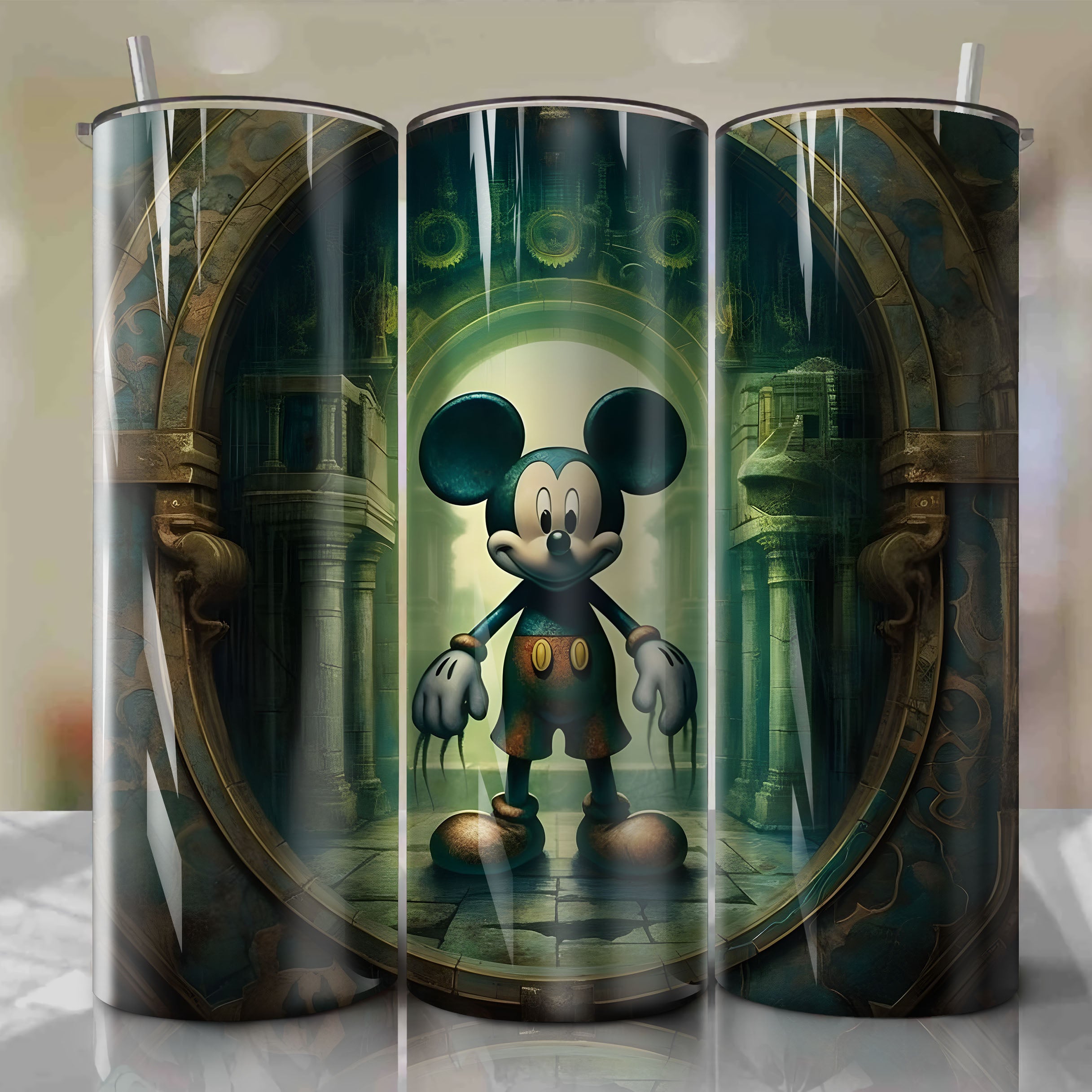 Spooky Mickey Skinny Tumbler Wrap - 20oz Halloween Theme - Digital Dow