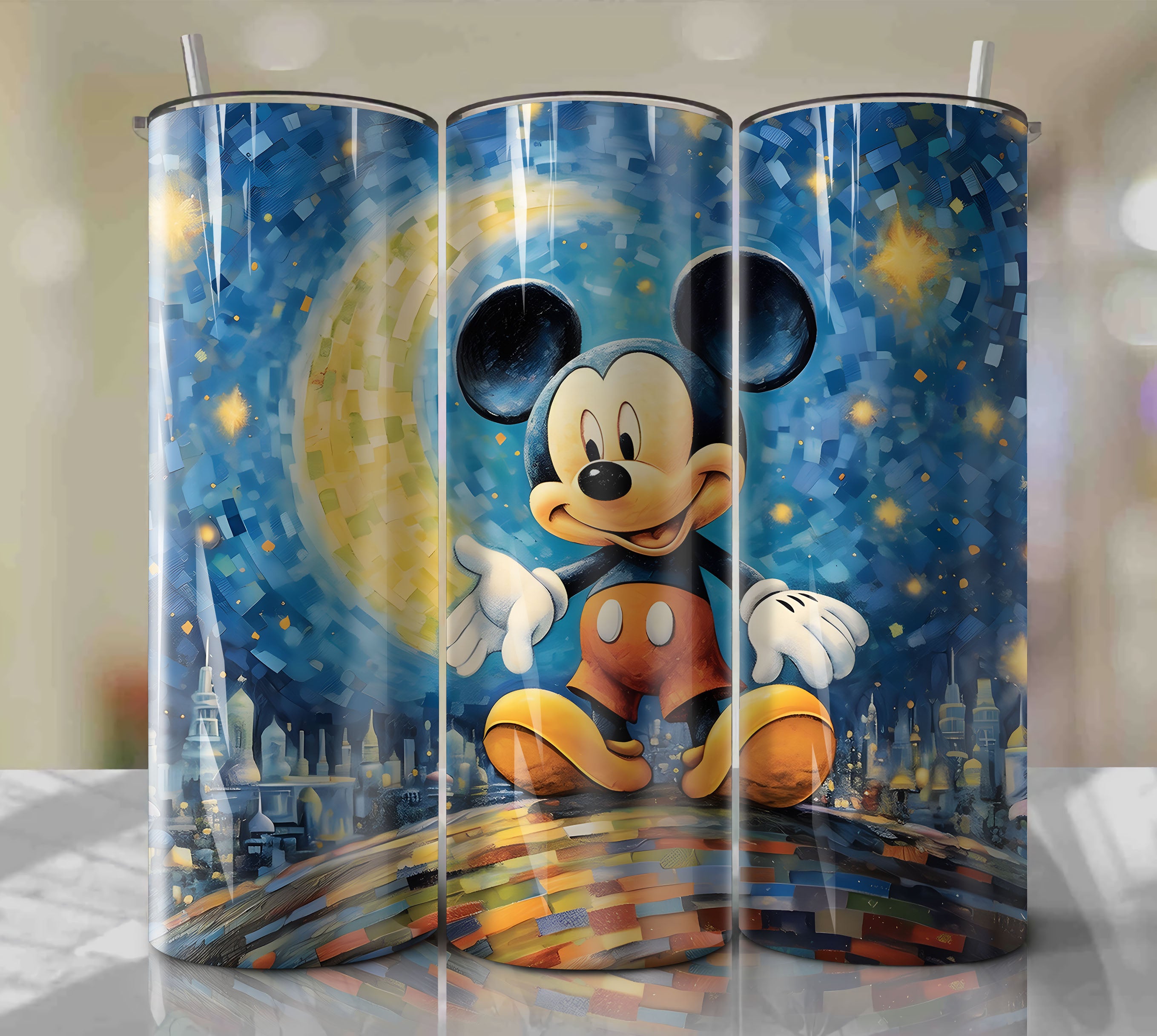 Mickey Mouse Character Design for Skinny Tumbler 20oz Wrap PNG - Digit