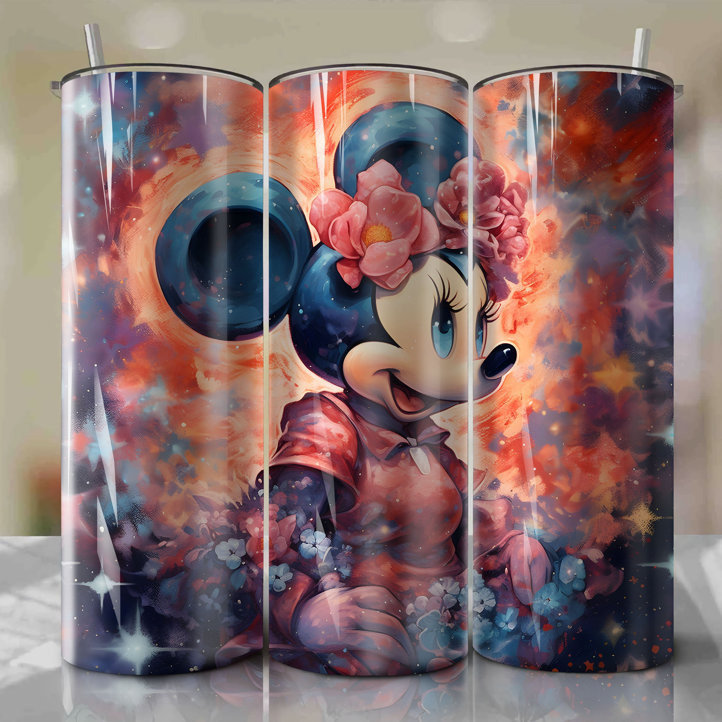 Customizable Minnie Mouse Skinny Tumbler Wrap PNG | 20oz Digital Downl