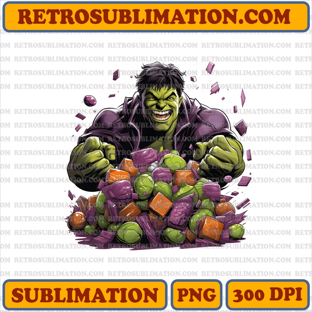 Giant Halloween Hulk Candy Delight - Digital Download Sublimation PNG