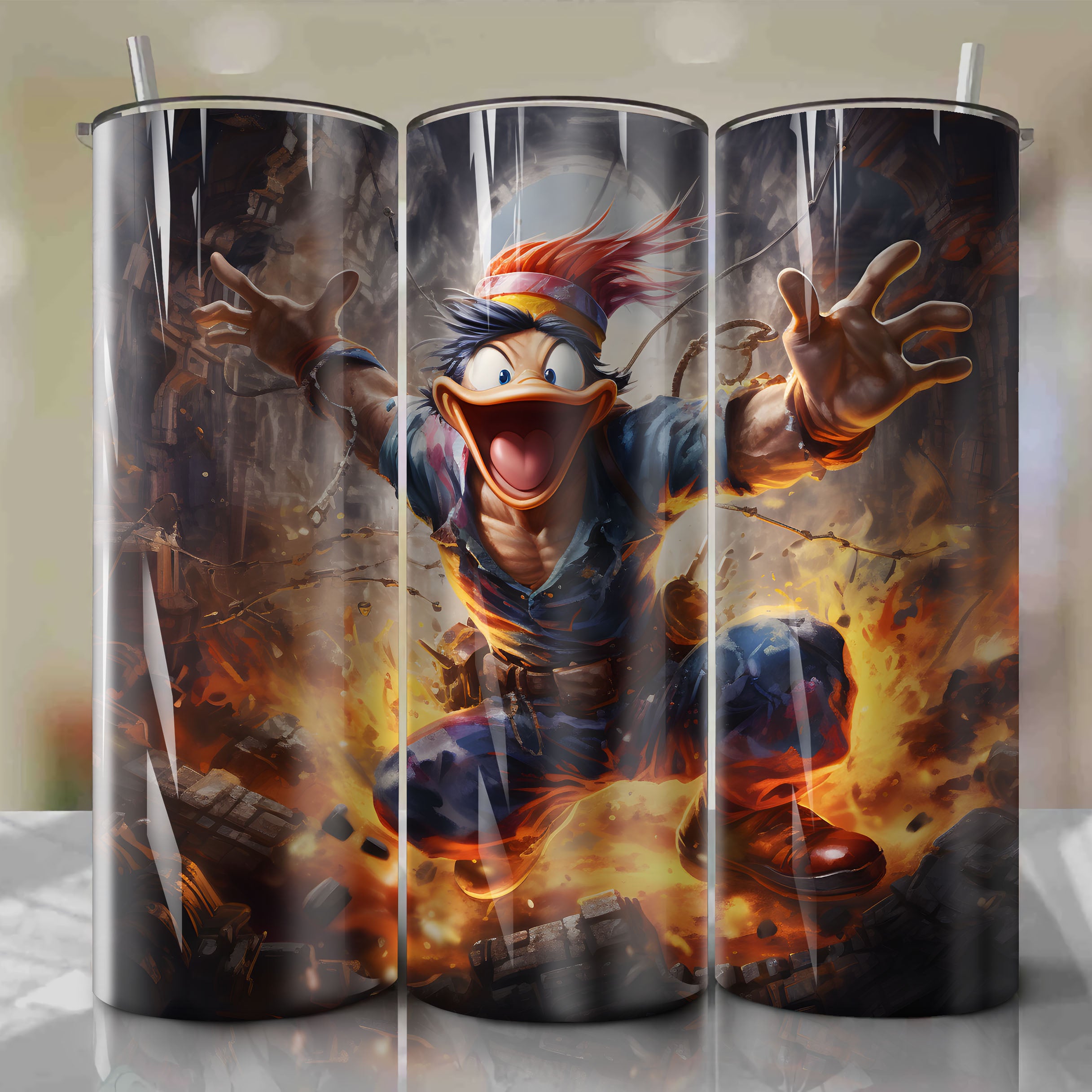 Rayman 20 Oz Tumbler Wrap - A Lively and Heroic Tribute to the Iconic