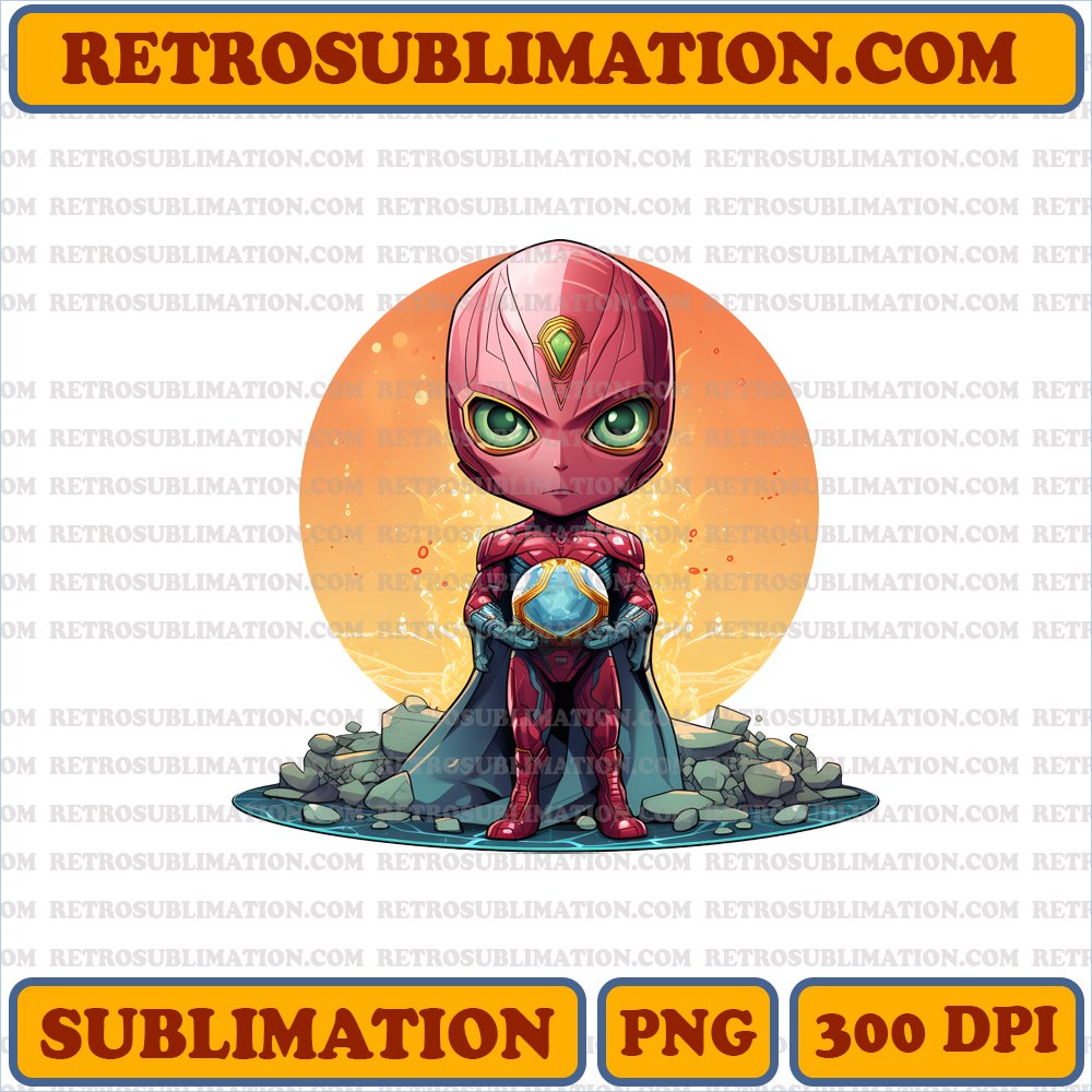 Chibi Vision with Oversized Mind Stone - Digital Download PNG - Unique